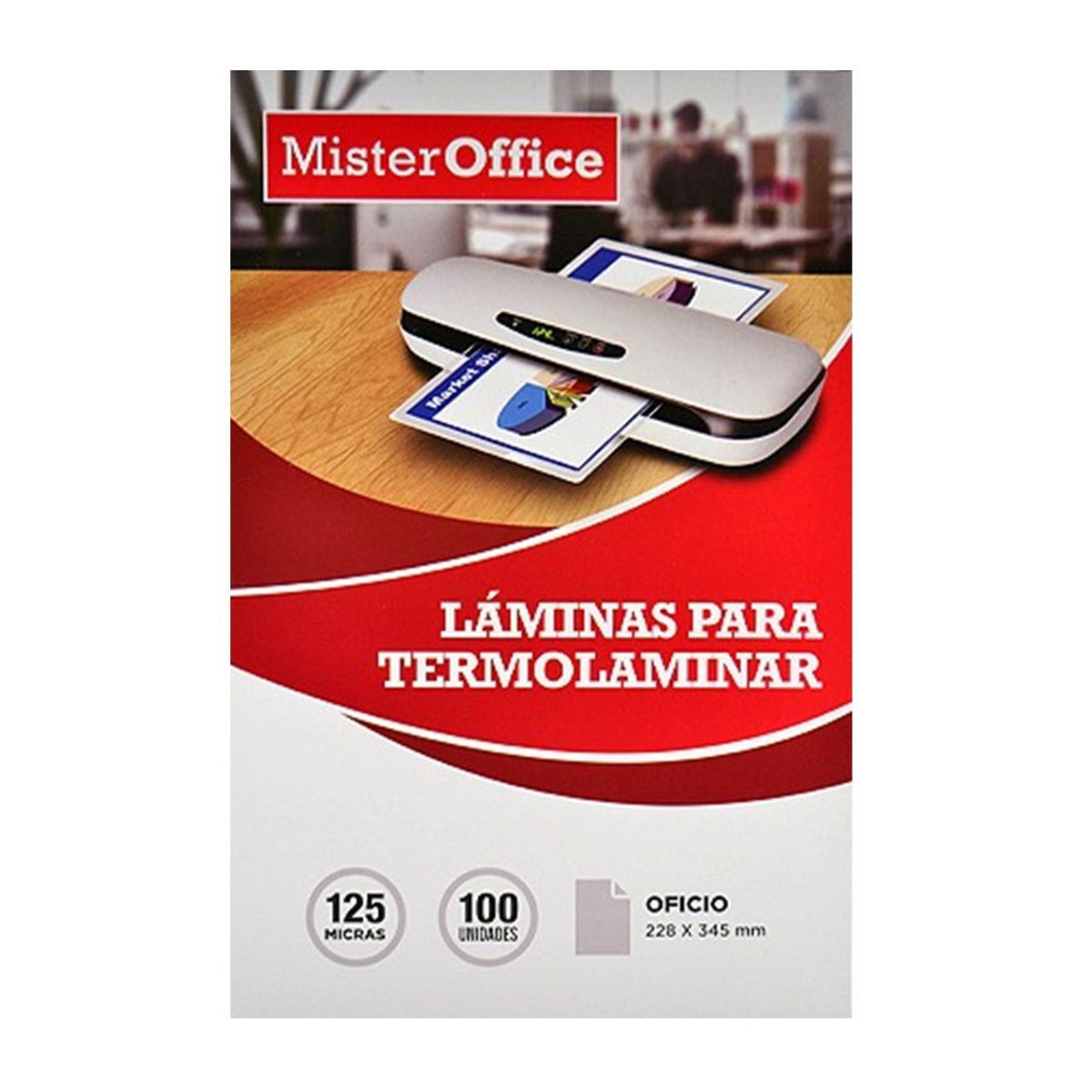 LAMINA TERMOLAMINAR 125MIC 100HJ OFICIO MISTER – Arte Sano Libreria