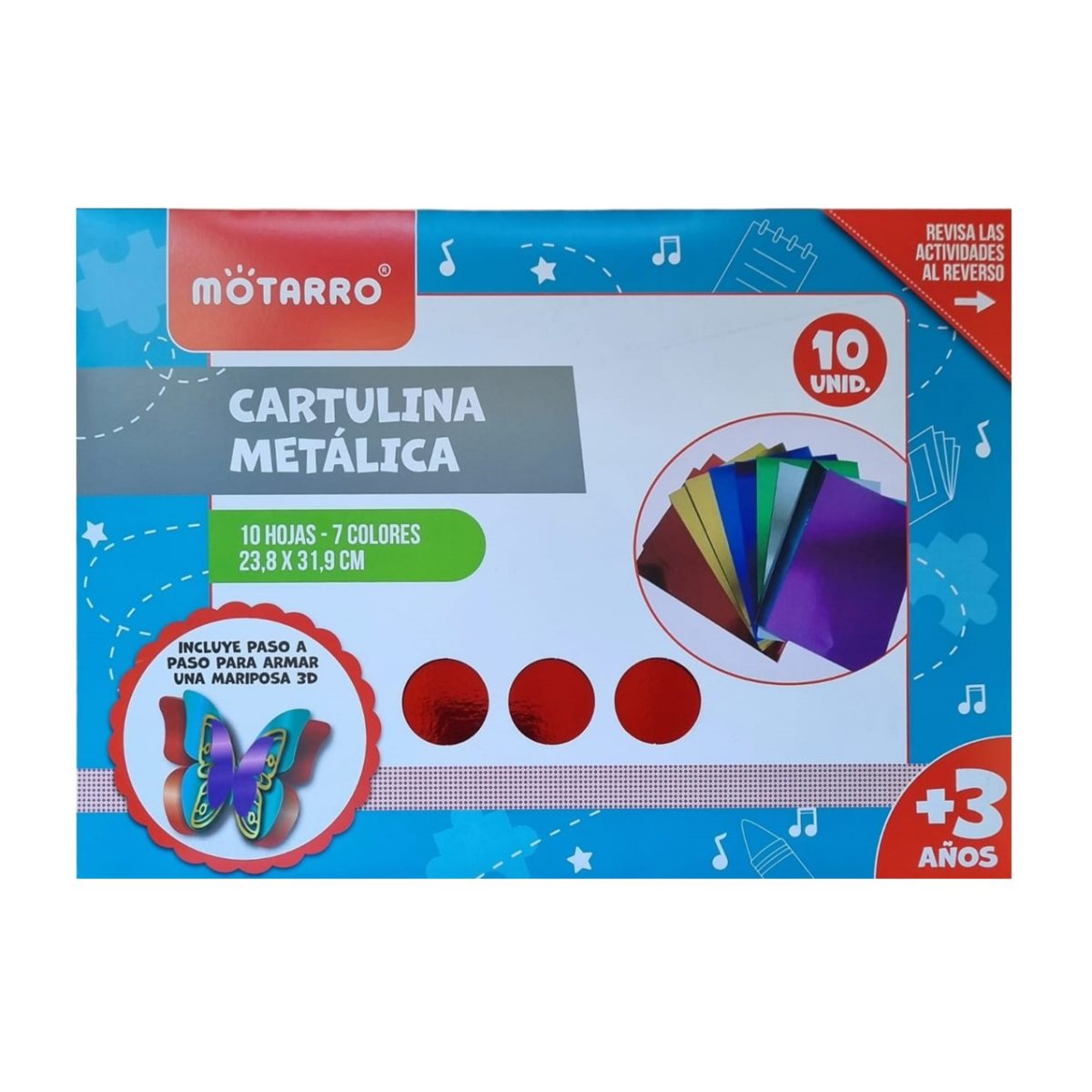 BOLSON CARTULINA METALICA 10 PLG MOTARRO – Arte Sano Libreria