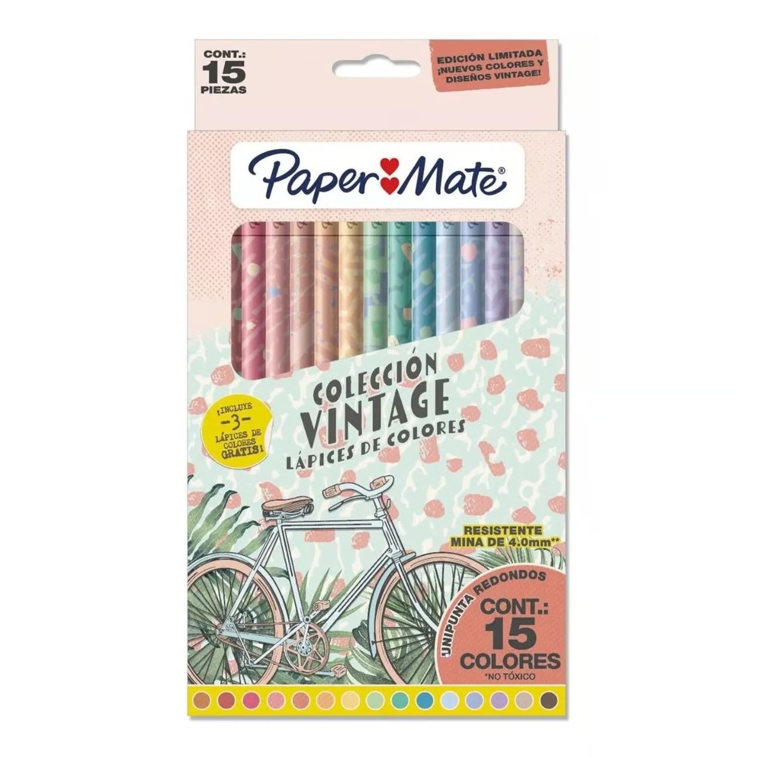 LAPICES 15 COLORES PAPER MATE VINTAGE – Arte Sano Libreria